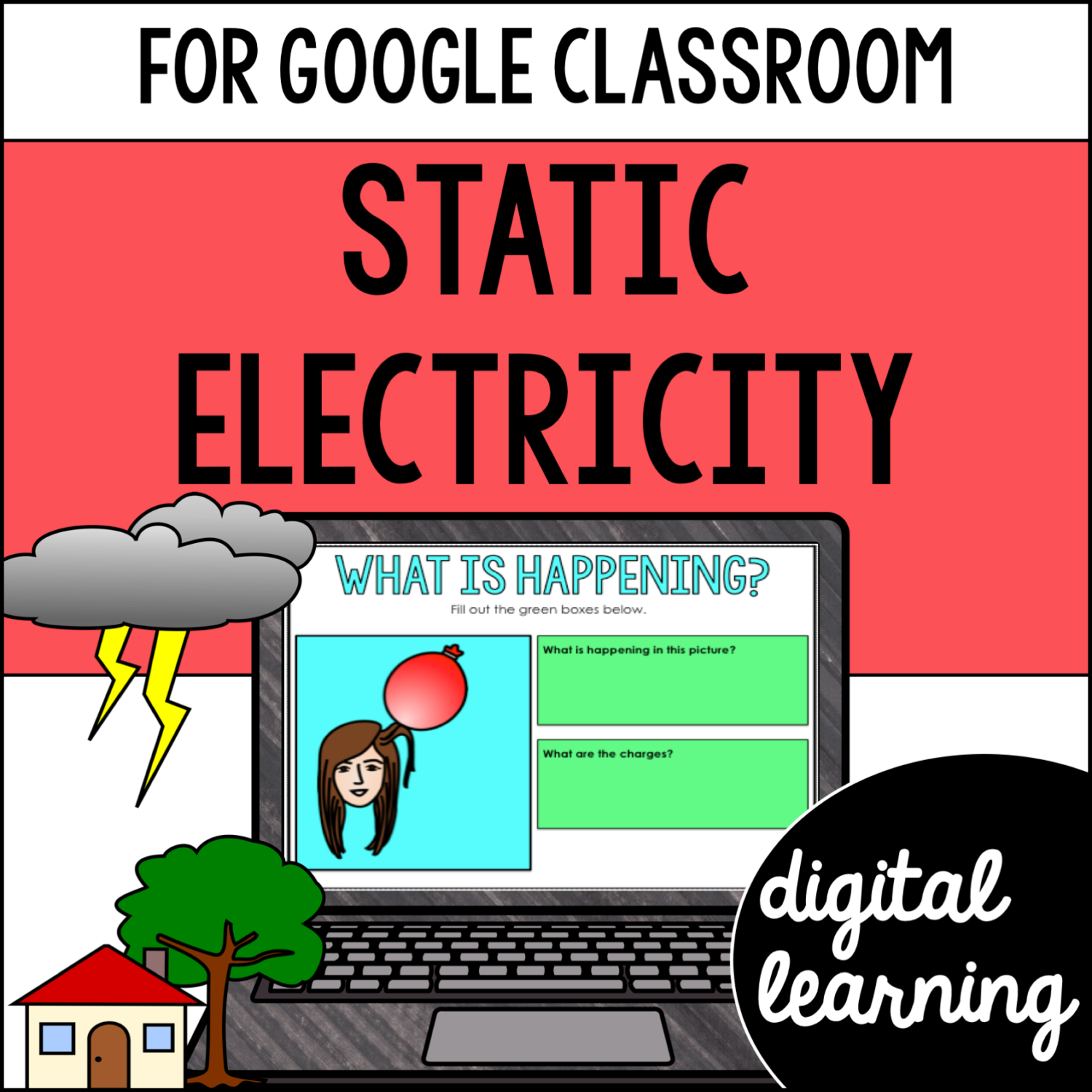 Static Electricity Activities & Reading Passages for Google Classroom ...