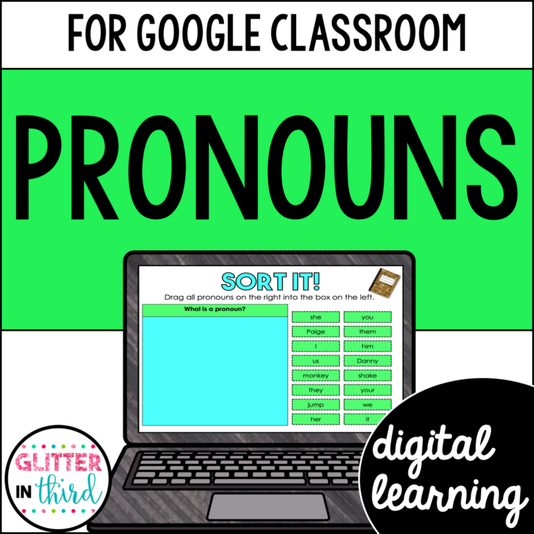 Pronouns Activities for Google Classroom Digital Resources - Glitter in ...
