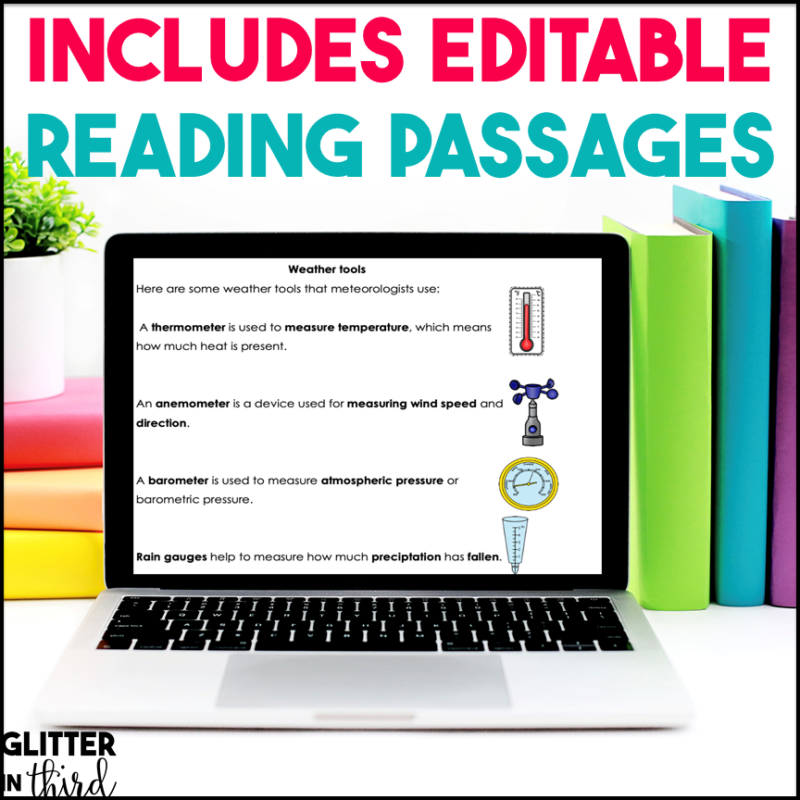 Weather Tools Activities & Reading Passages for Google Classroom ...
