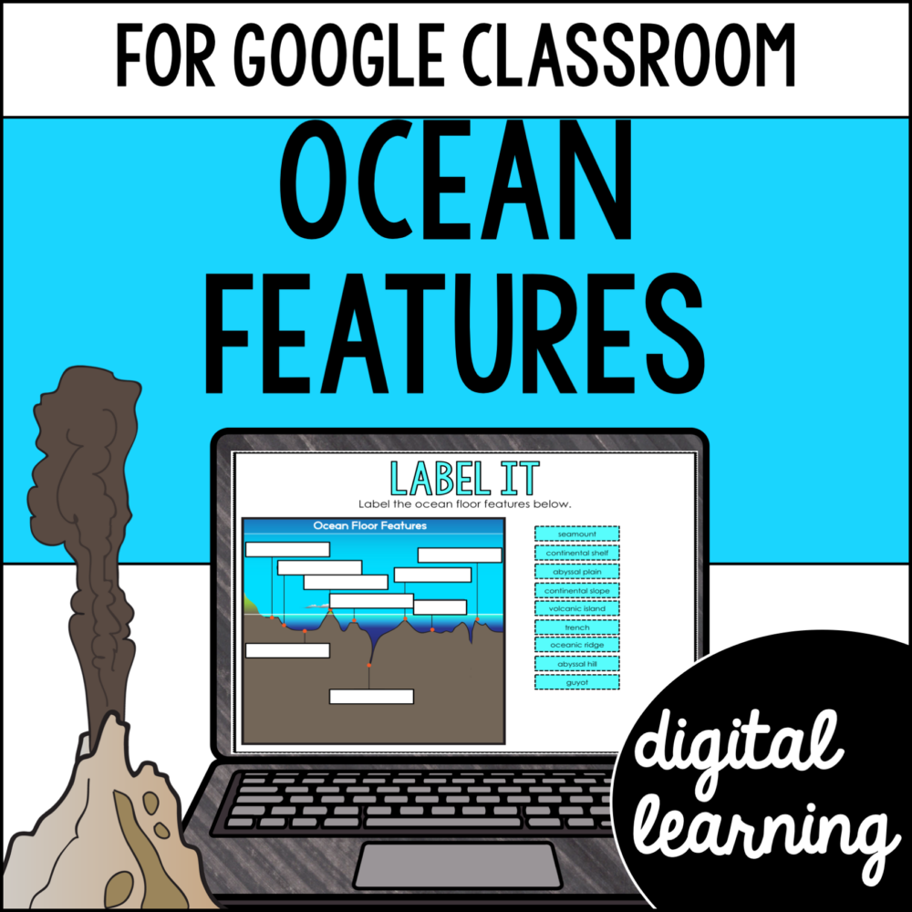 Ocean Floor Activities & Reading Passages for Google Classroom - Glitter in Third