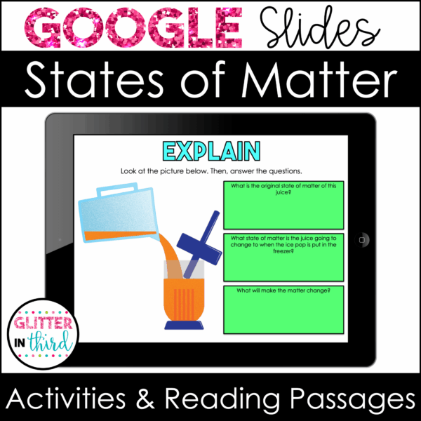 States of Matter Activities & Reading Passages for Google Classroom ...
