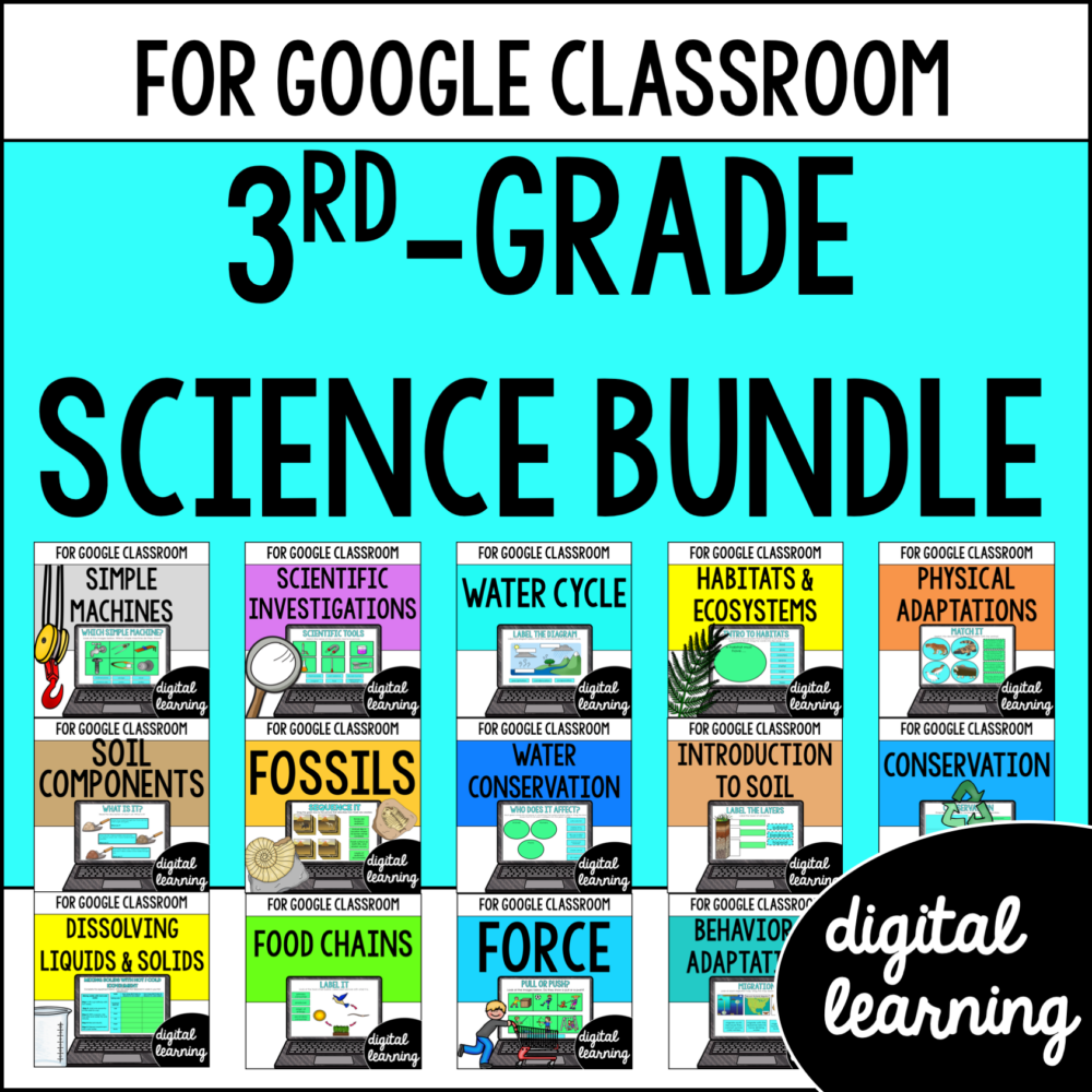 3rd Grade Science Activities for Google Slides BUNDLE - Glitter in Third