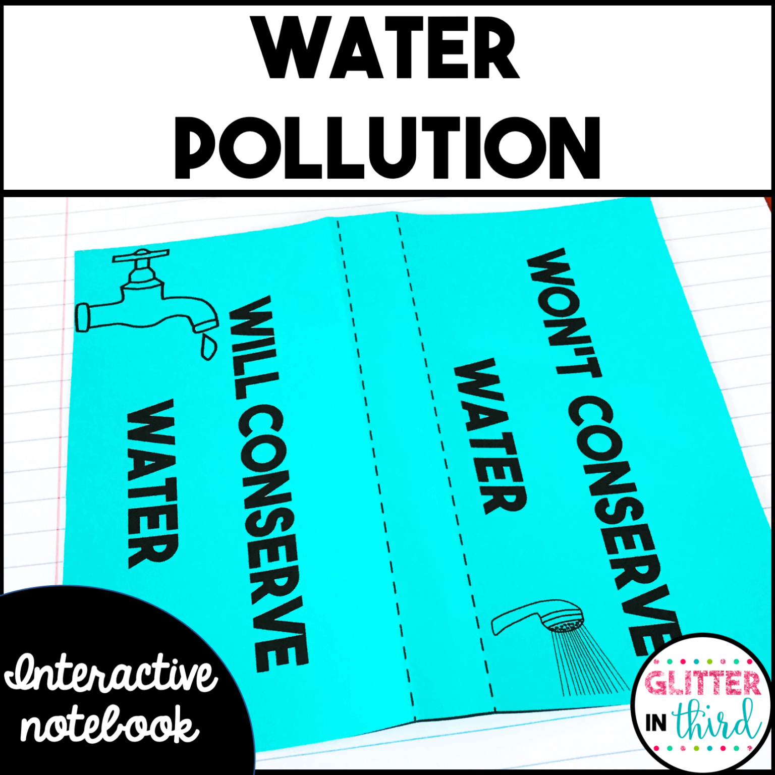 Water Conservation & Pollution Activities Interactive Notebook ...