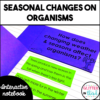 SOL 2.7 Seasonal changes on organisms Activities Interactive Notebook ...