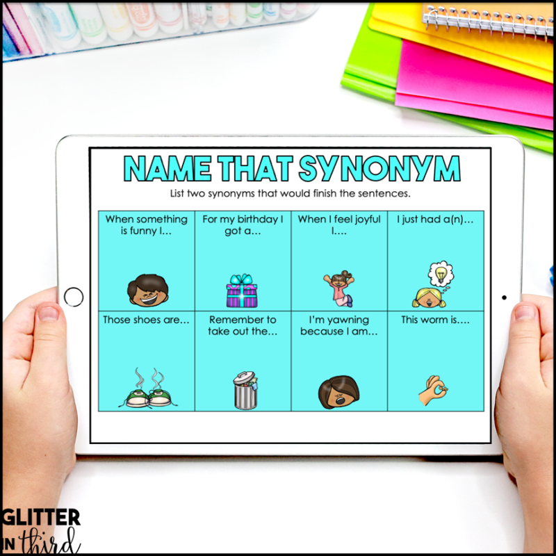 Synonyms & Antonyms Activities for Google Classroom Digital Resources ...
