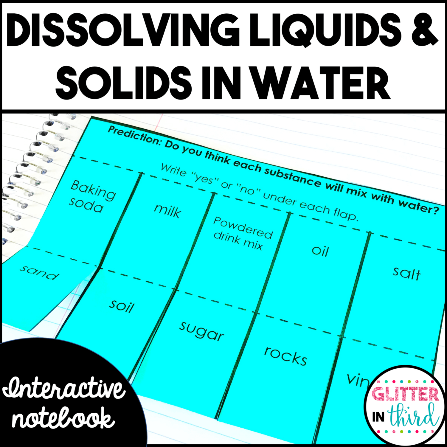 Dissolving Liquids & Solids in Water Activities SOL 3.3 Activities ...