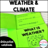 Weather & Climate Activities Interactive Notebook - Glitter in Third