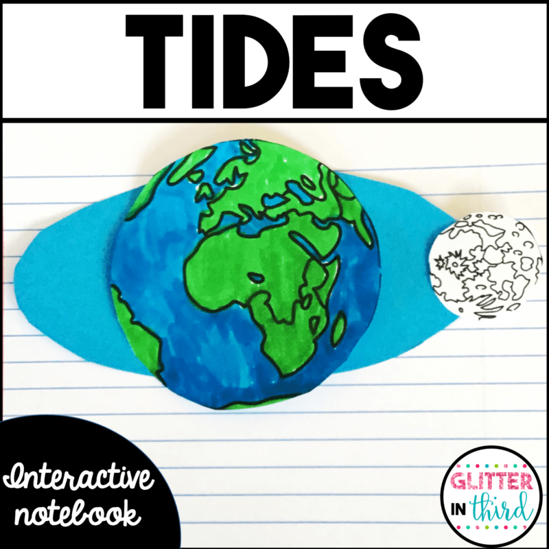 Ocean Tides Activities Interactive Notebook - Glitter in Third