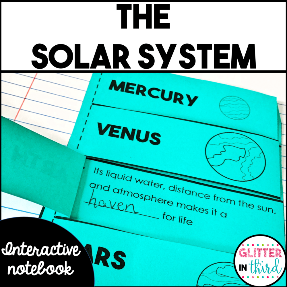 Planets of the Solar System Activities Interactive Notebook - Glitter ...