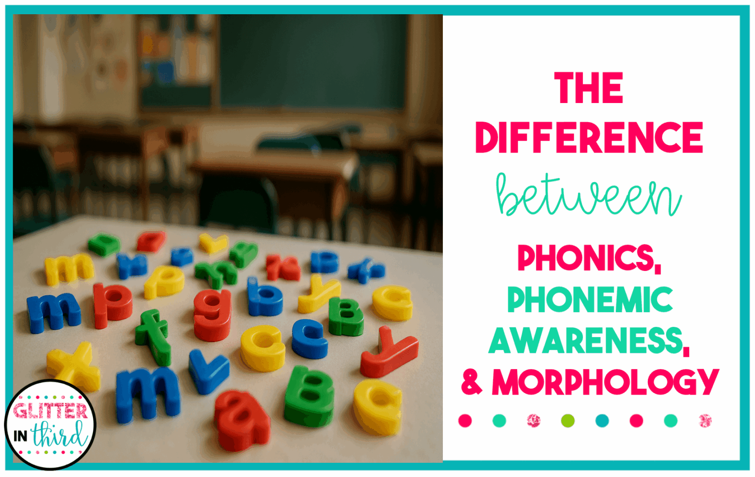 Phonics vs. Phonemic Awareness vs. Morphology: What’s the Difference? - Glitter in Third