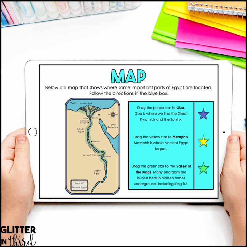 Ancient Egypt Geography Activities for Google Classroom Digital ...