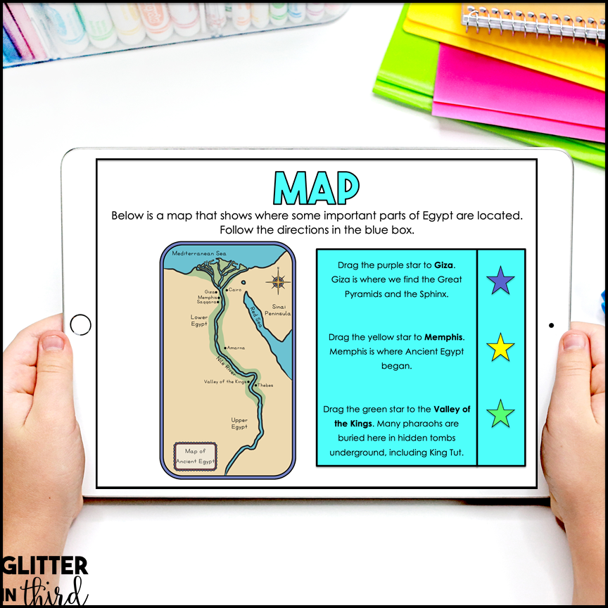 Ancient Egypt Geography Activities for Google Classroom Digital ...